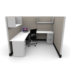 Budget 6X6 Cubicle with Files/ Shelves | Cubicles.net