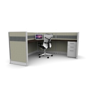 6X6 Tiled Cubicles 48″ With File | Cubicles.net
